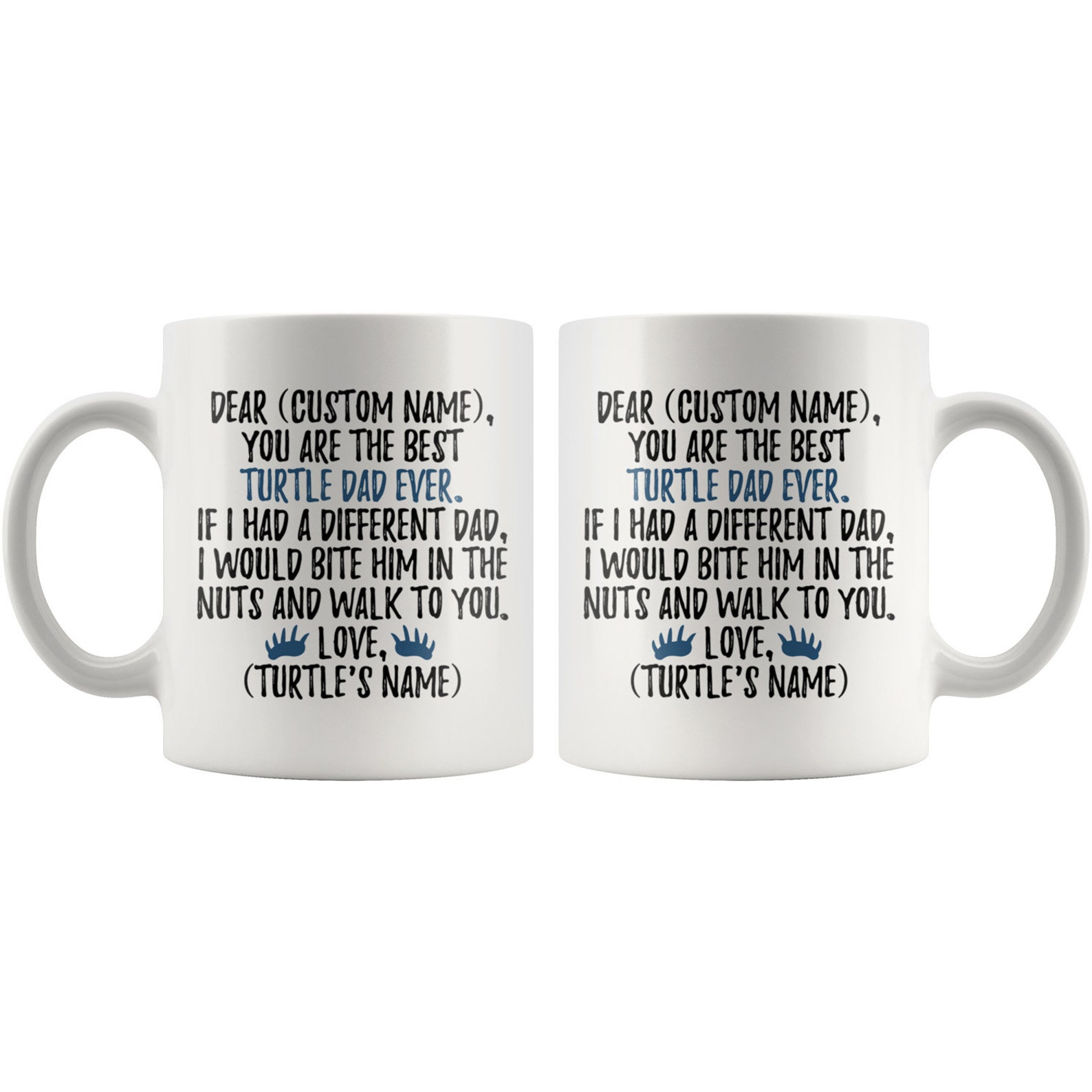 Personalized Turtle Dad Mug Turtle Men Gifts Turtle Daddy | Etsy