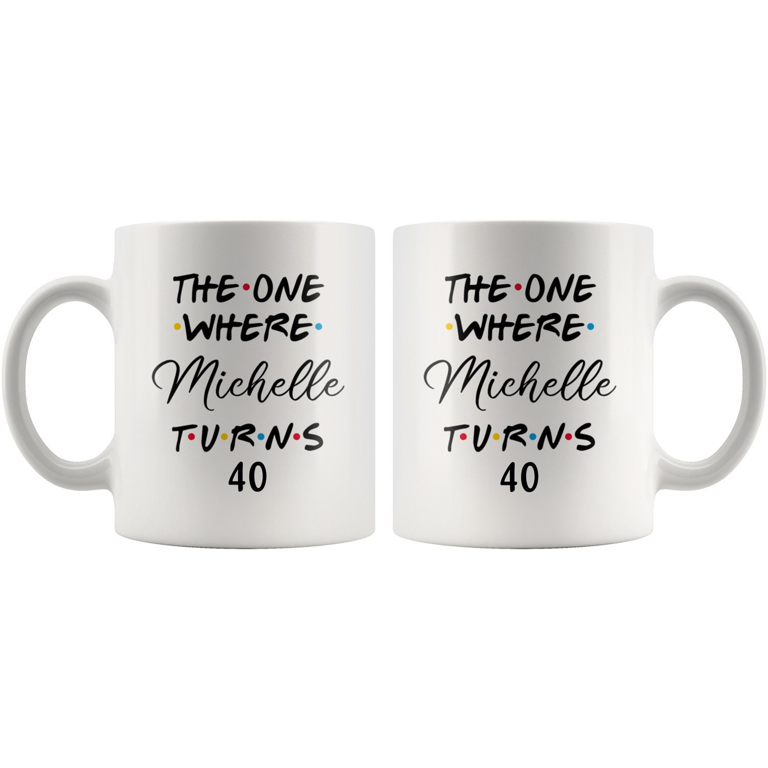 Personalized 40th Birthday Mug Happy 40th Birthday Party | Etsy