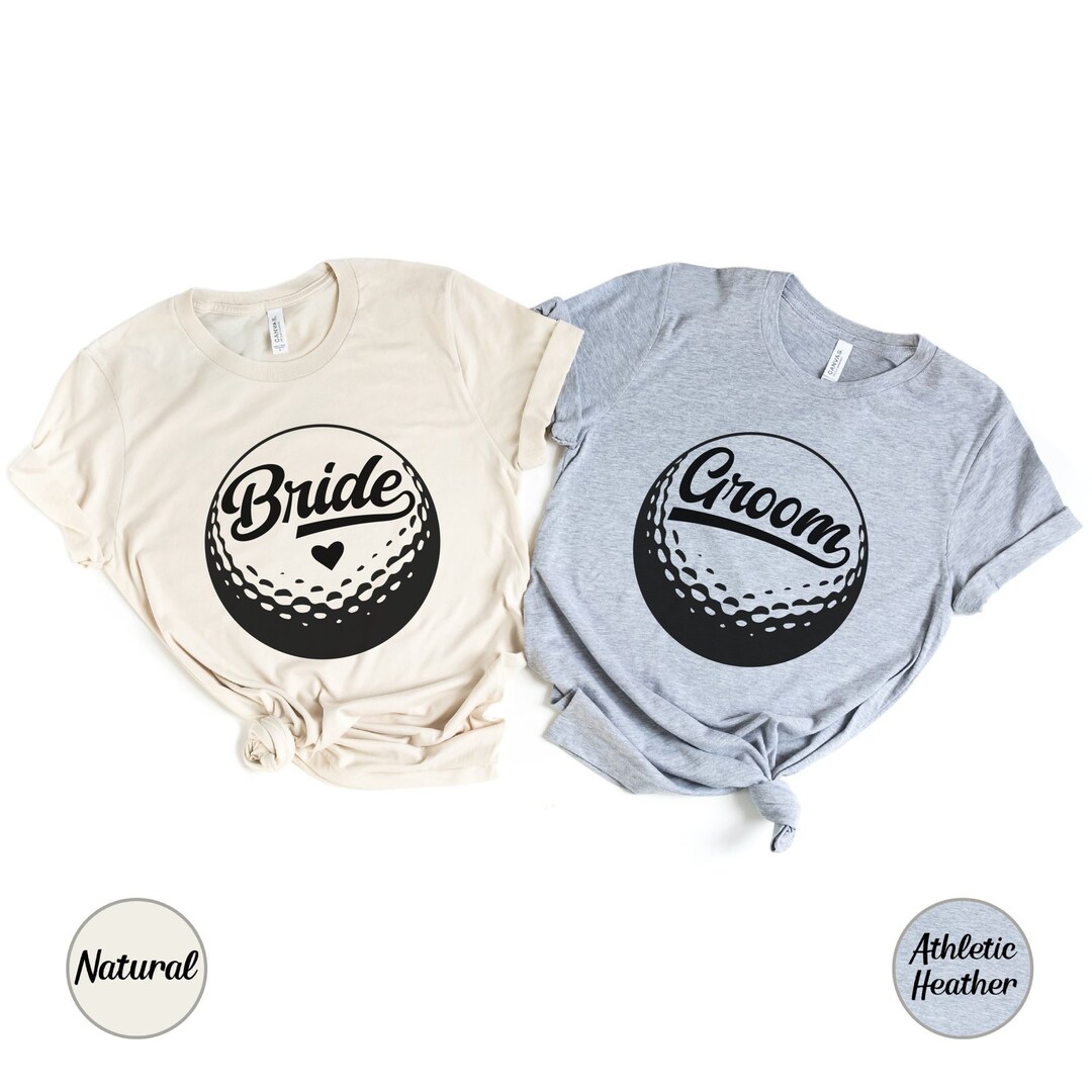 Golf Player Bride & Groom Couple Matching Shirt, Future Wife Husband ...