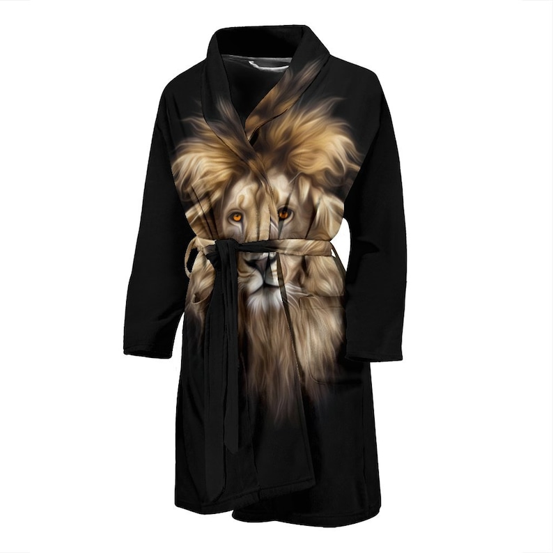 Unique Lion Head Lover Bathrobe, Lion Men and Women Bath Robe, I Heart ...