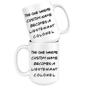 Personalized Lieutenant Colonel Coffee Mug, Lt. Col Gift, Ltcol Gift ...