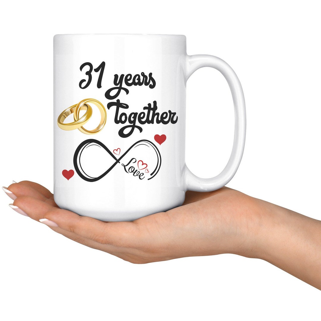 31st Wedding Anniversary Gift for Him and Her, 31st Anniversary Mug for ...