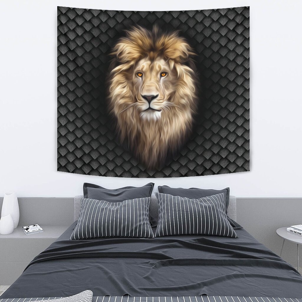 Lion Living Room Bedroom Tapestry Lion Art Wall Decor Lion | Etsy