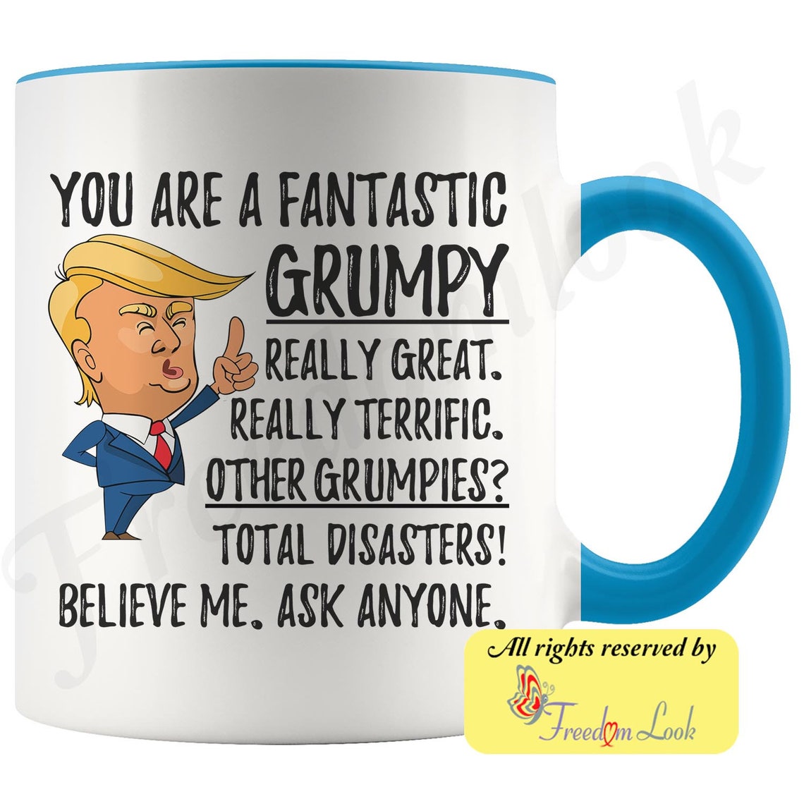Funny Fantastic Grumpy Coffee Mug Grumpy Trump Gifts Best | Etsy