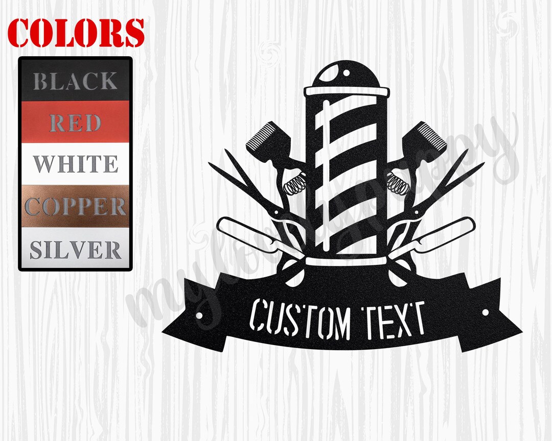 Barbershop Wall Decor Sign Gift, Barbers Wall Sign, Personalized Barber ...