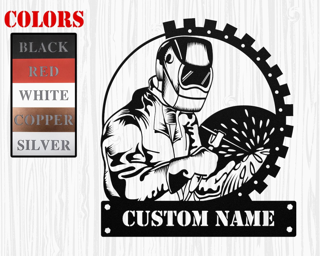 Custom Welding Name Metal Sign – Personalize Welder Name, Welding ...