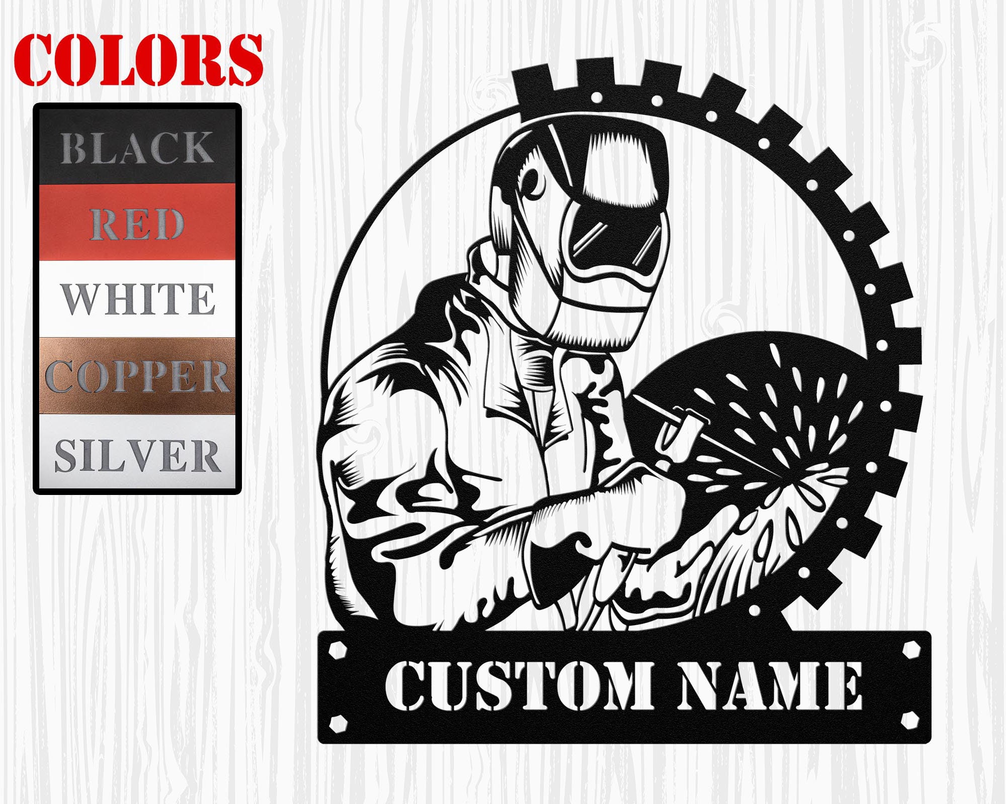 Custom Welding Name Metal Sign Personalize Welder Name - Etsy