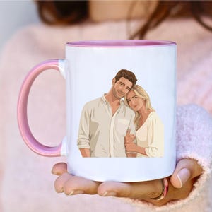Wedding Personalized Mug for Bride and Groom, Custom Vector Art ...