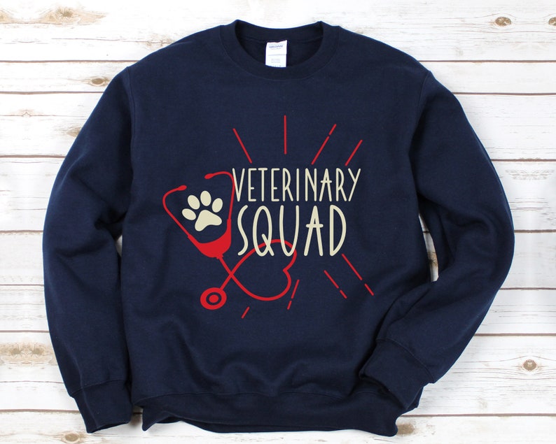 Veterinary Squad Sweatshirt, Veterinarian Outfit for Vet Week ...