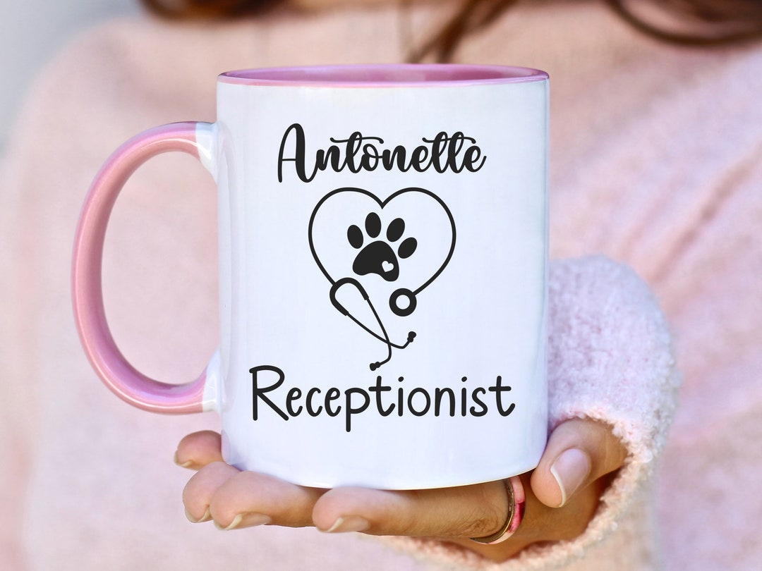 Custom Vet Receptionist Mug Gift, Vet Office Worker, Veterinary ...