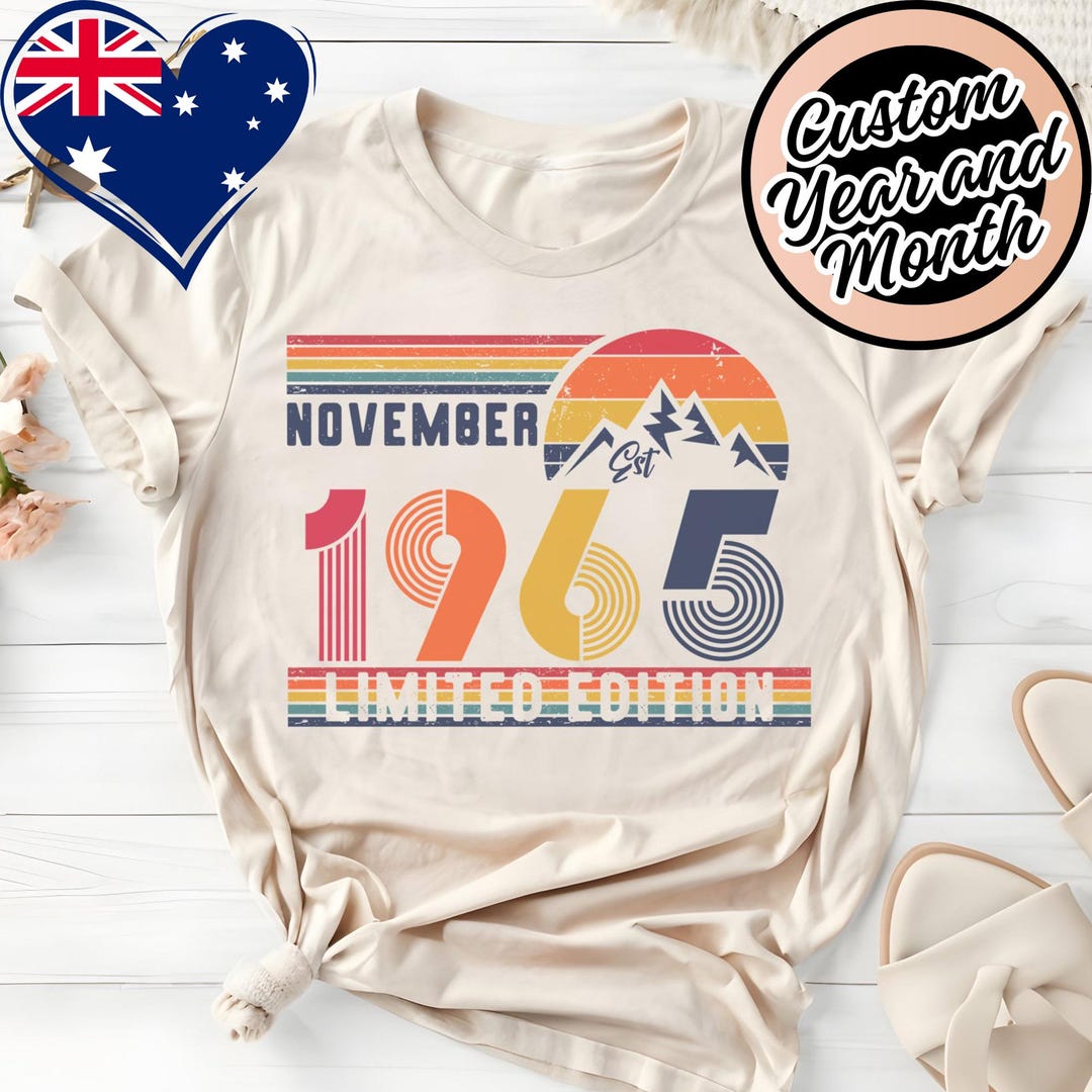 1965 Retro Birthday Shirt – 60th Anniversary Vintage T-shirt – Unisex ...