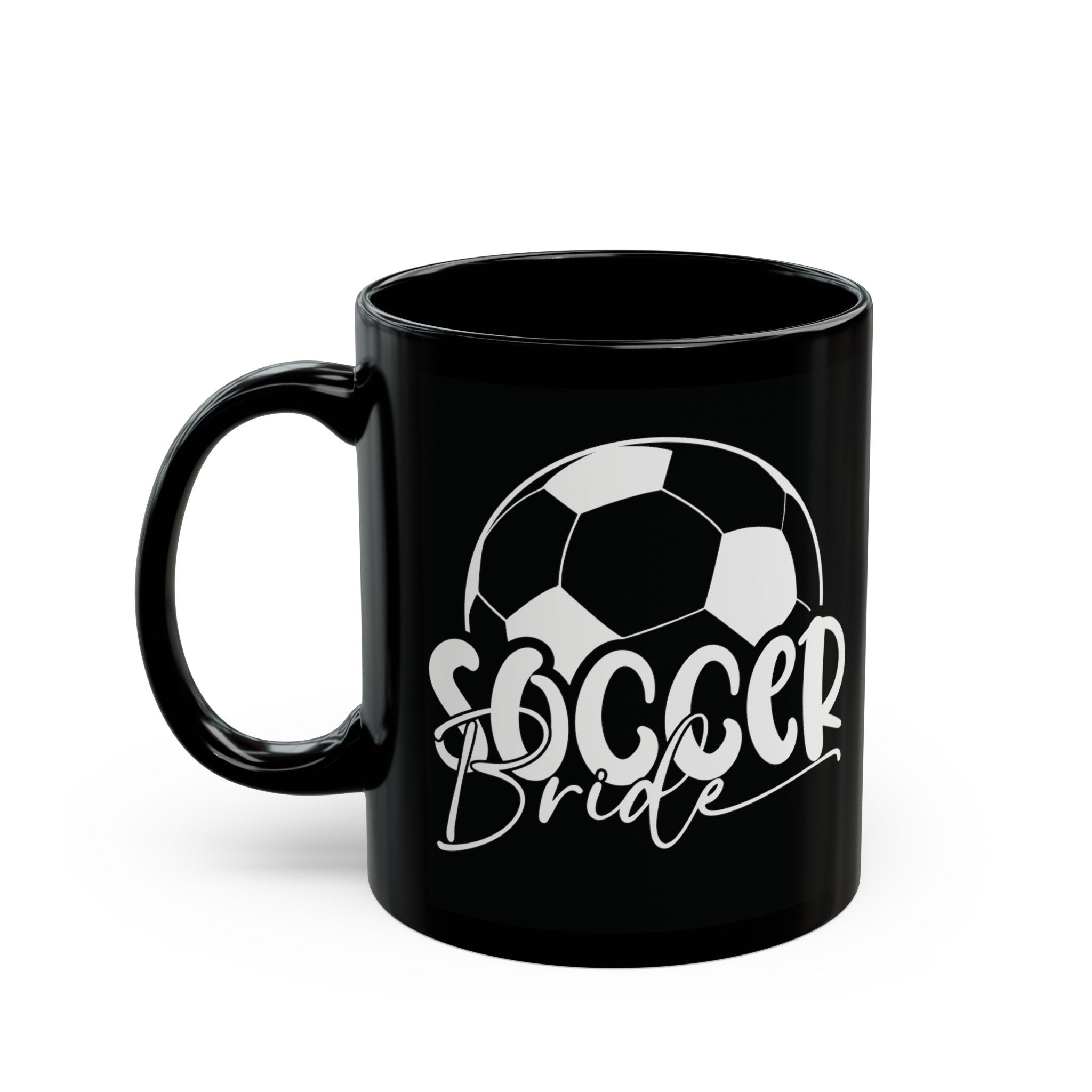 Soccer Player Bride & Groom Couple Matching Black Coffee Mug, Mr and ...