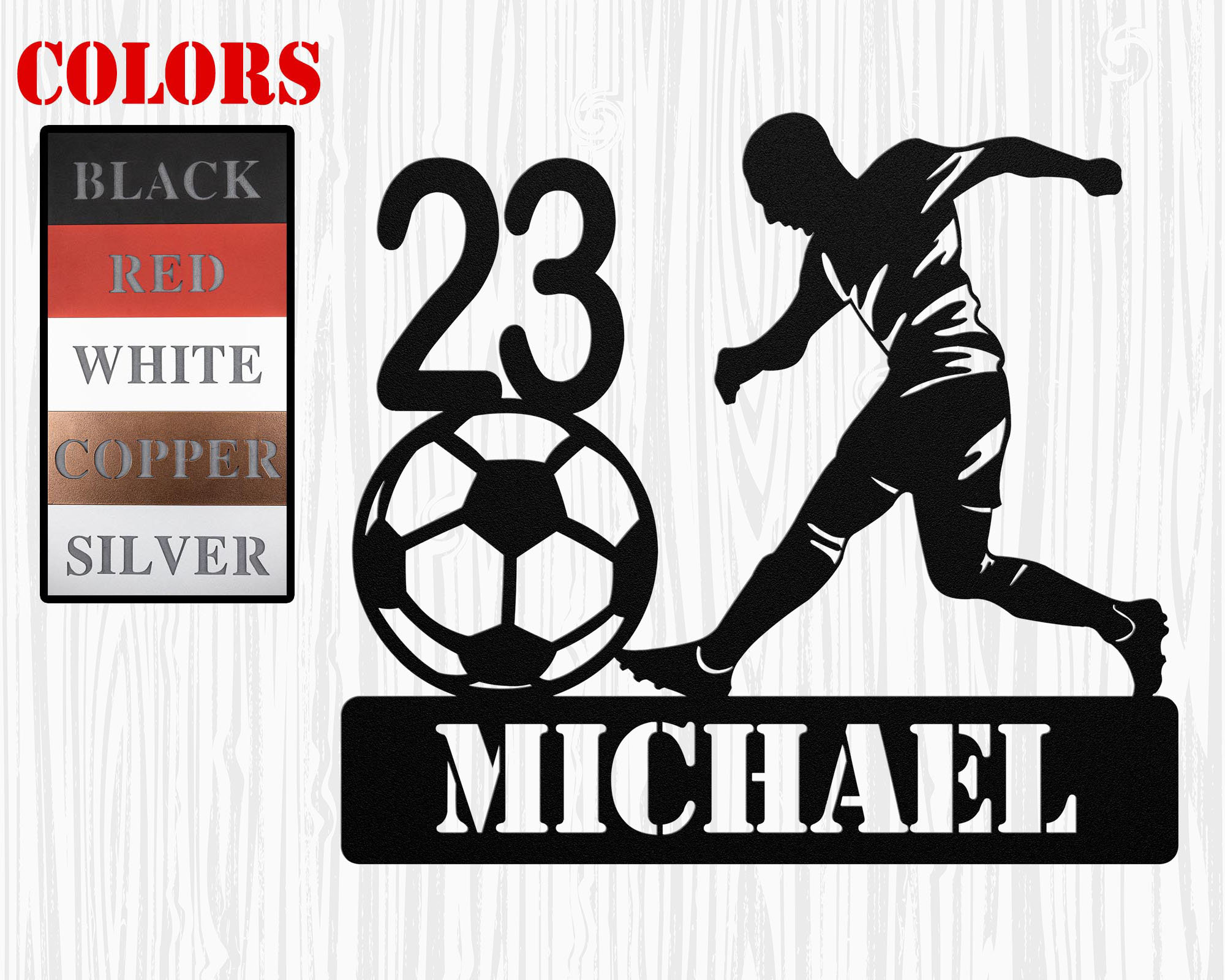 Personalized Soccer Football Metal Wall Sign Custom Soccer - Etsy