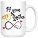 14th Wedding Anniversary Gift for Him and Her, 14th Anniversary Mug for ...