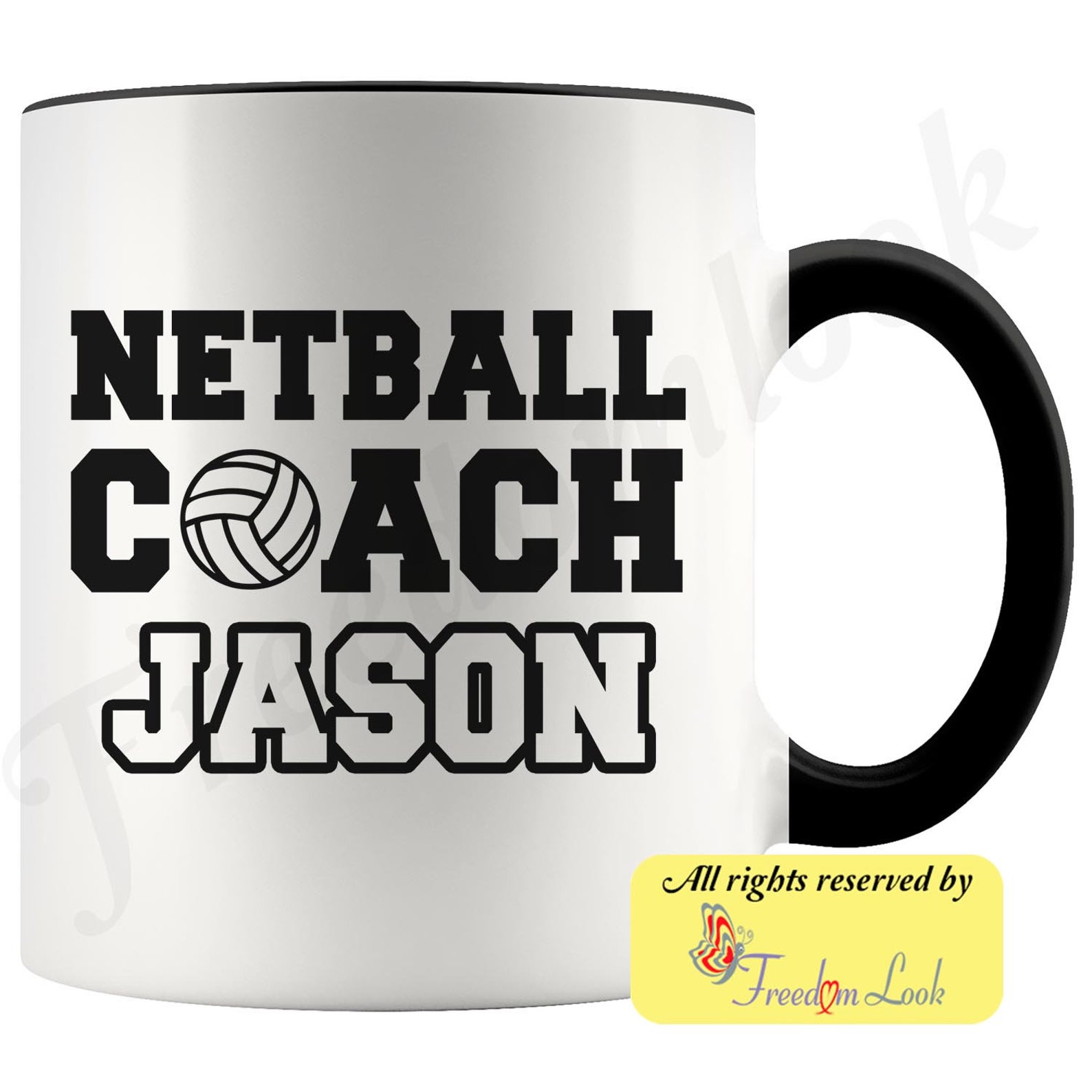 Personalized Netball Coach Birthday Gift Mug for Men and Women, Netball ...