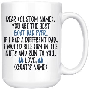 Personalized Goat Dad Gifts, Best Goat Dad Ever Mug, Goat Owner, Unique ...
