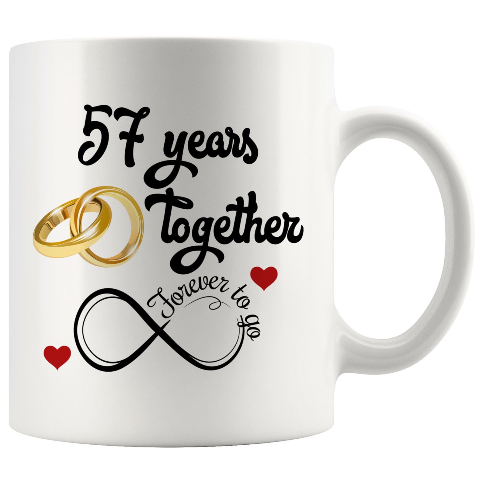57th Wedding Anniversary Gift for Him and Her Married for 57 - Etsy