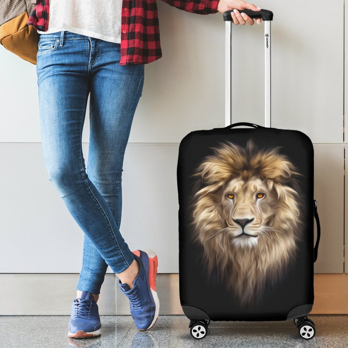 Lion Head Luggage Suitcase Cover Lion Gift Item Luggage - Etsy