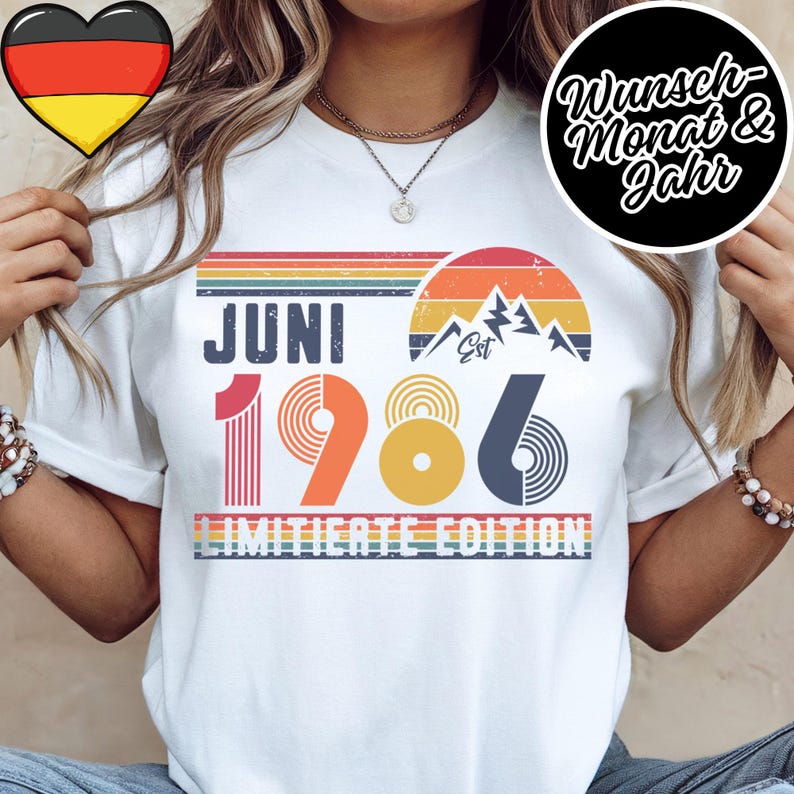Chemise rétro Geburtstag 40 - Sweat-shirt vintage 1986 Geschenk - Sweat ...