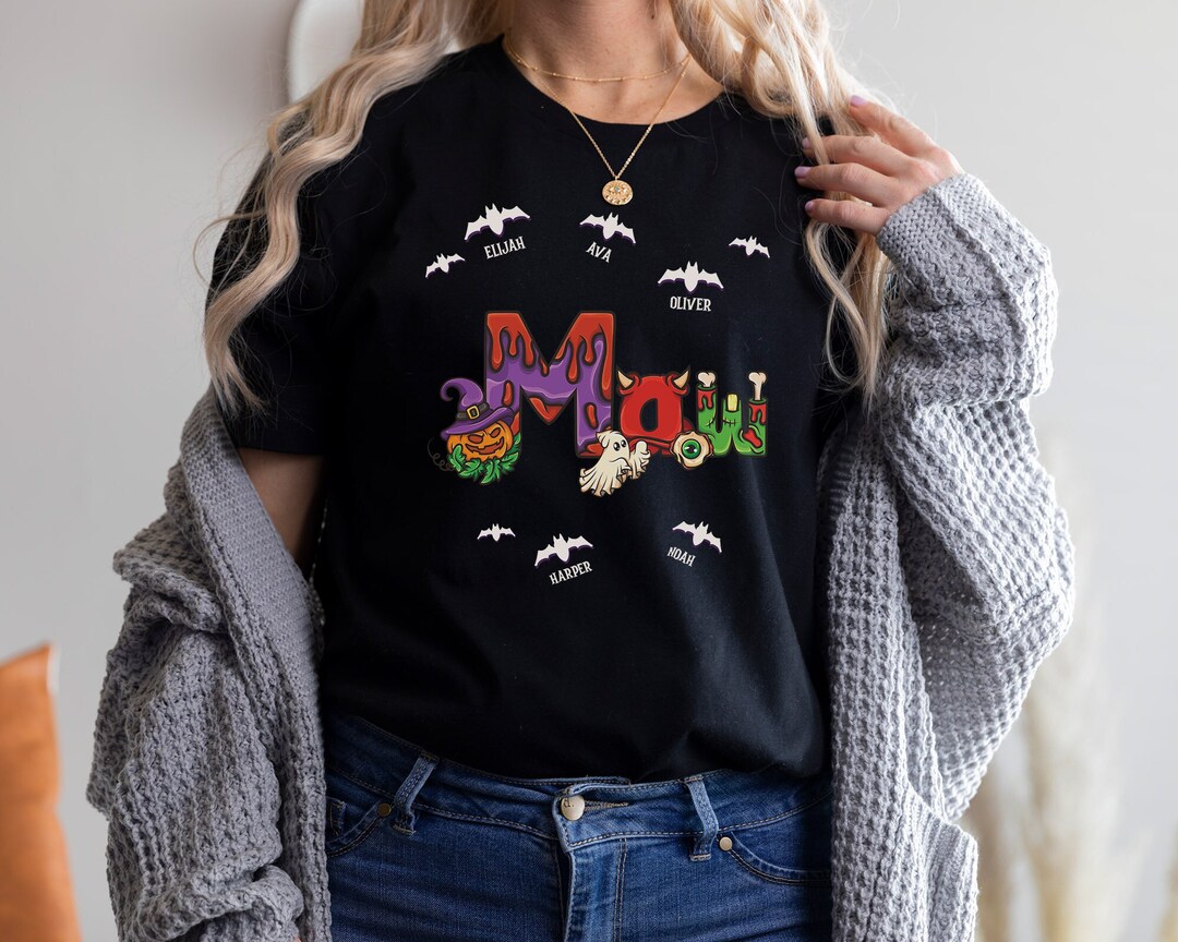 Personalized Spooky Maw, Custom Kidnames, Autumn Shirt, Fall Maw Shirt ...