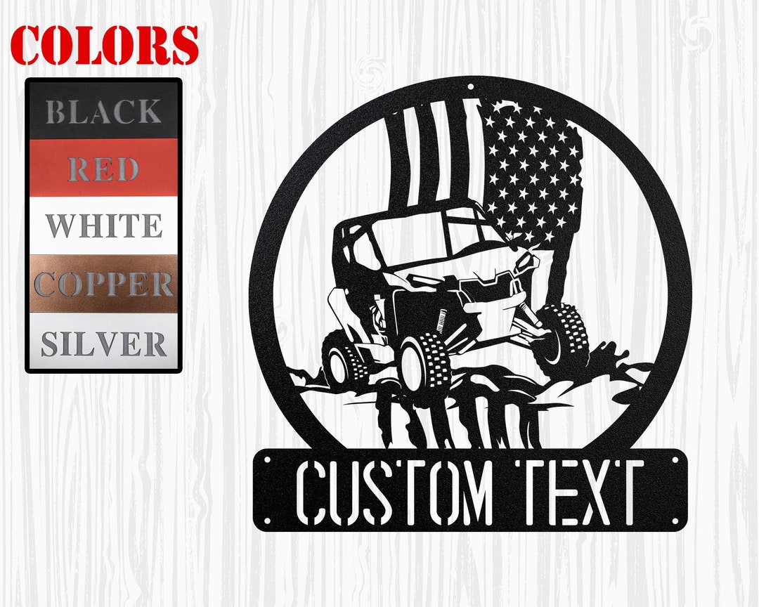 Personalized Us Atv Monogram Metal Sign Art, Custom Us Atv Metal Sign ...