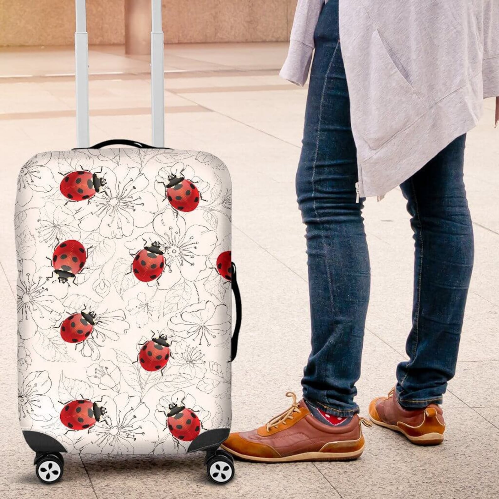 Ladybug Luggage Suitcase Cover Ladybird Gift Item Luggage - Etsy