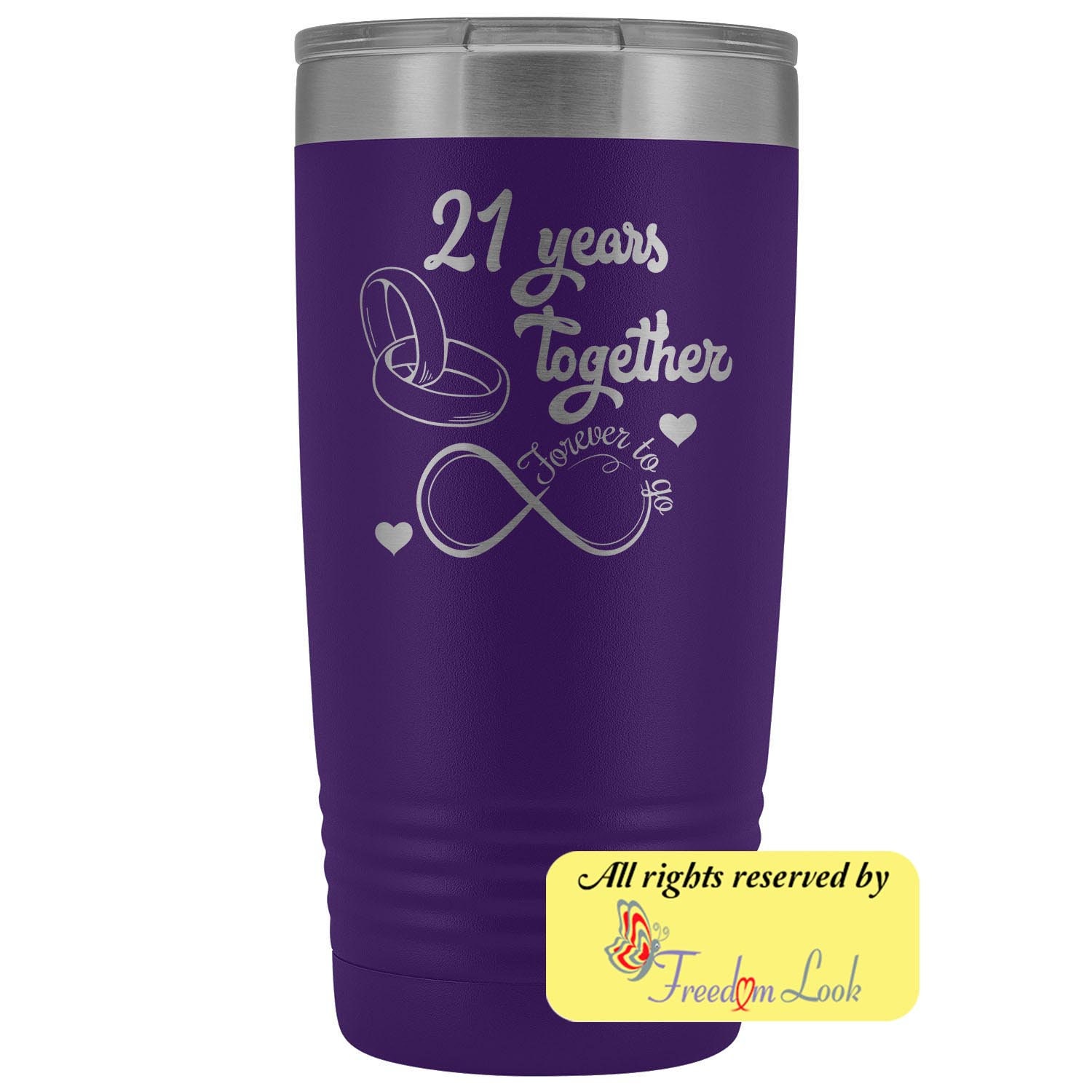 21st Wedding Anniversary Gift for Him and Her, 21st Anniversary Tumbler ...