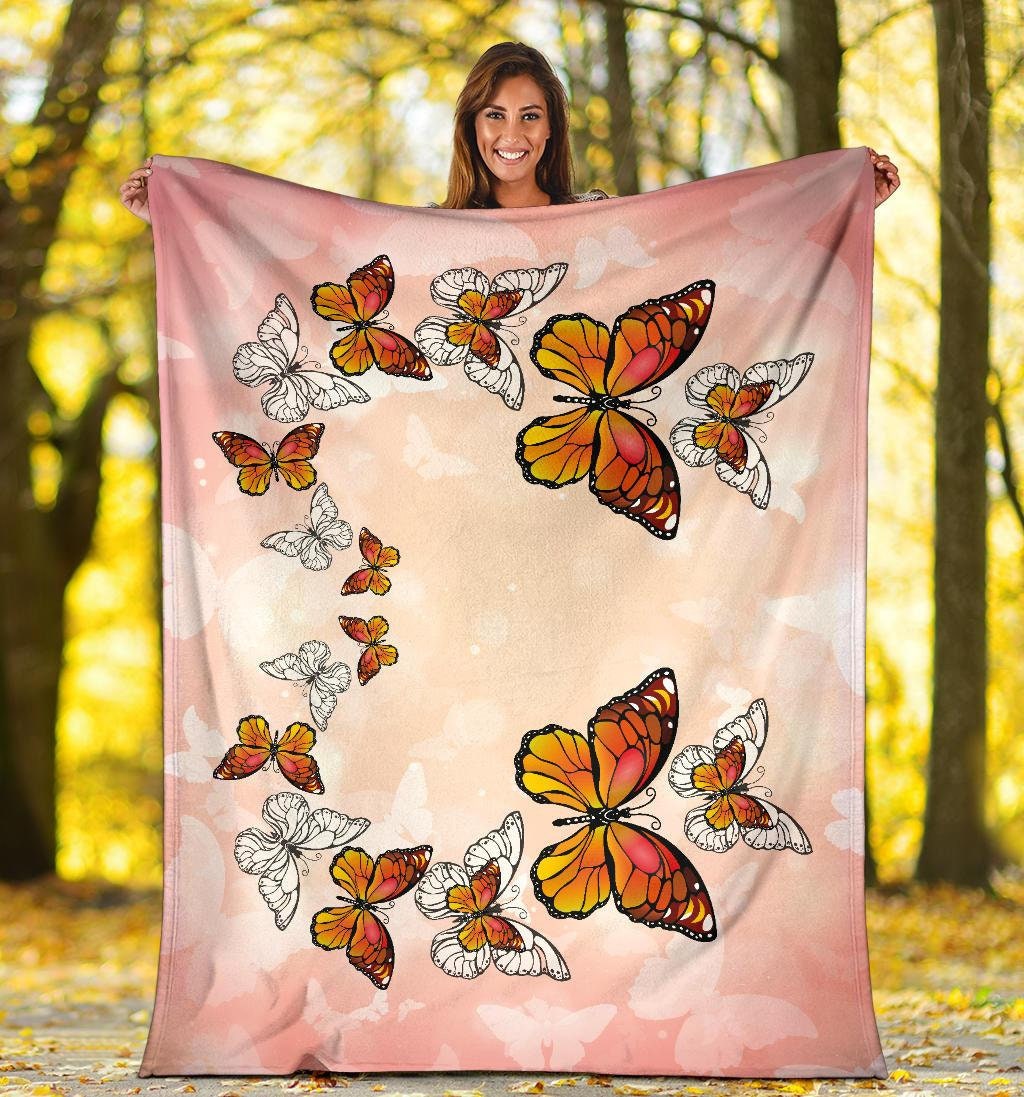 Monarch Butterfly Premium Blanket, Butterfly Throw, Microfiber ...