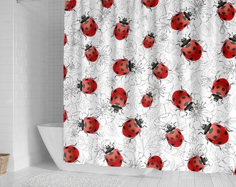 Ladybug Shower Curtain - Etsy