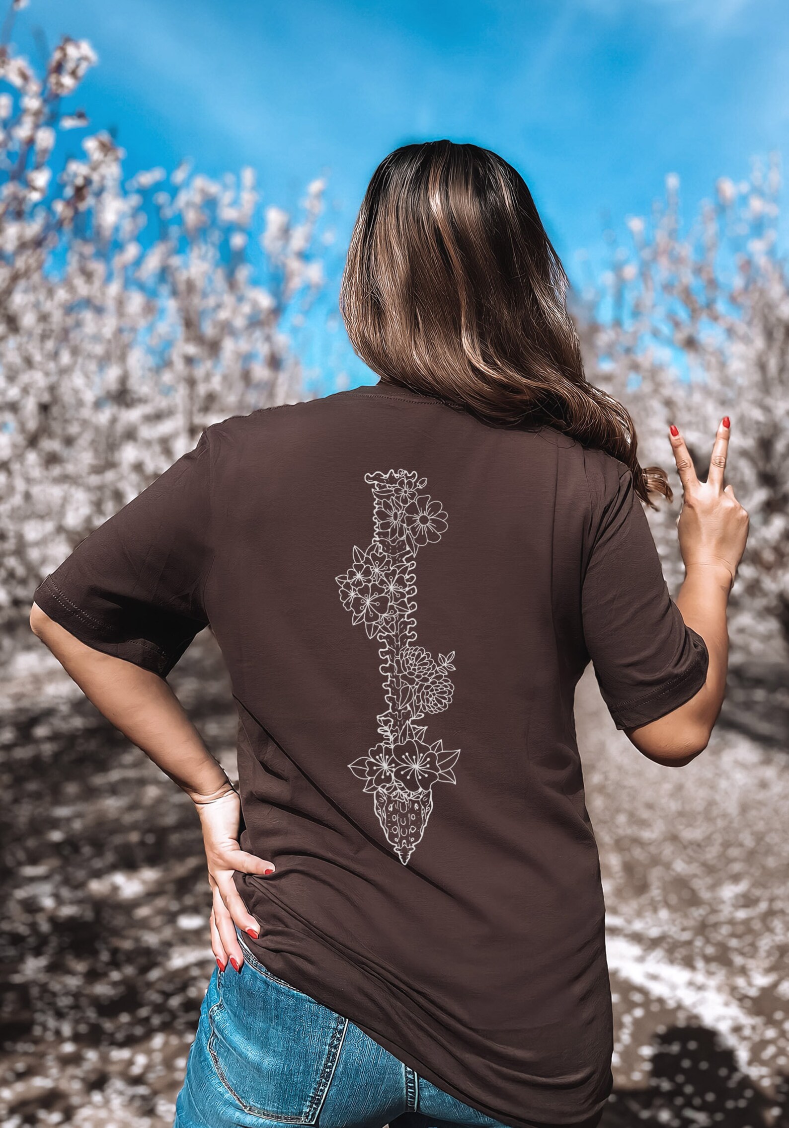 Floral Spine Shirt, Grow Through It, Scoliosis Surgery Shirt, Spinal ...