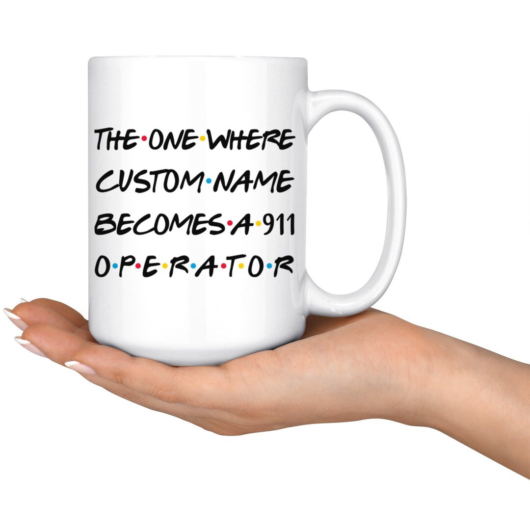 Personalized 911 Operator Coffee Mug, 911 Dispatcher Graduation Present ...