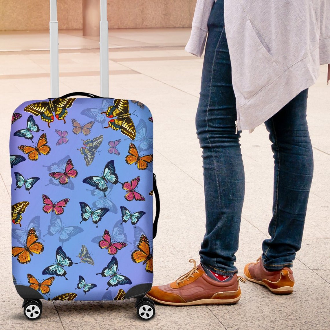 Colorful Butterfly Luggage Suitcase Cover Butterfly Luggage - Etsy