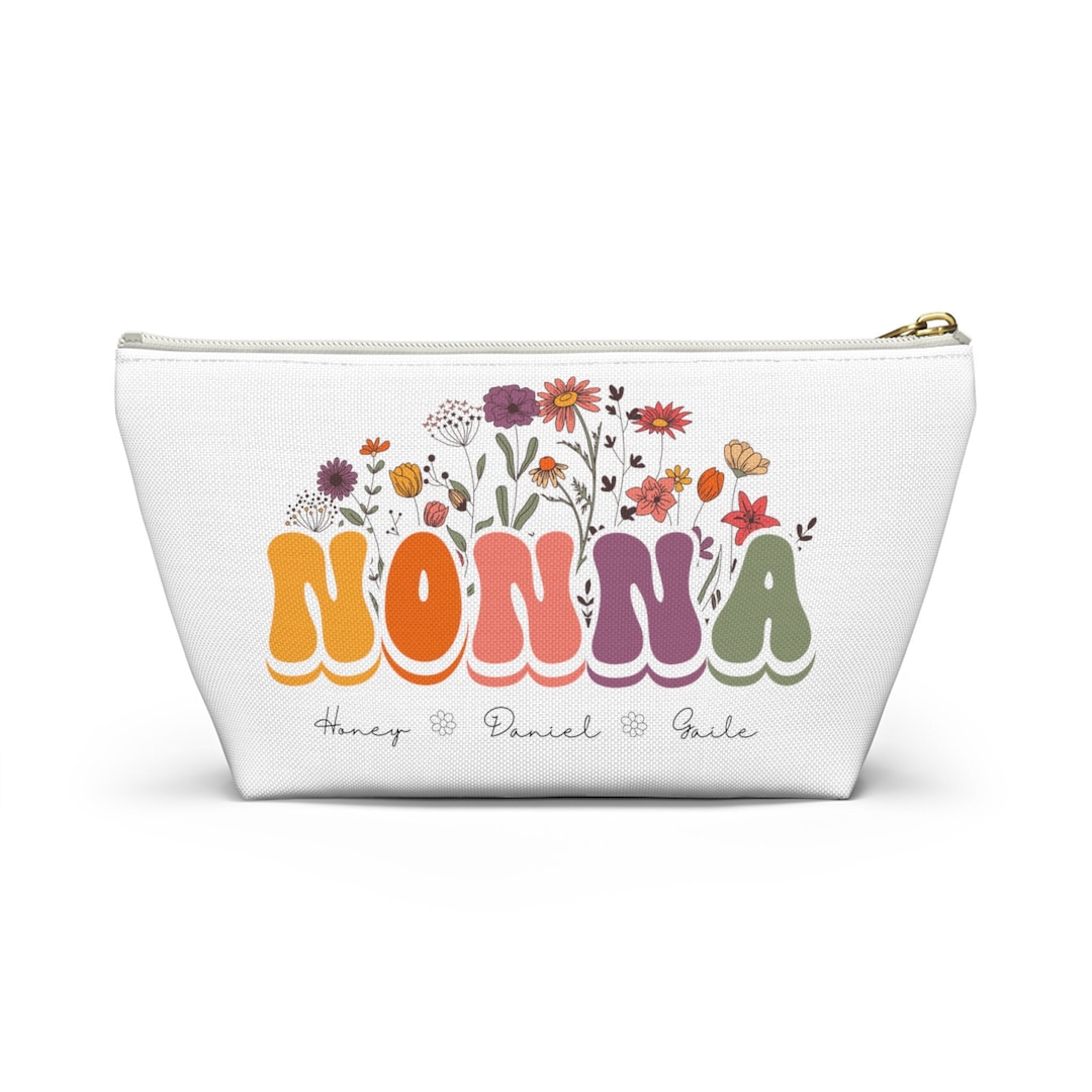 Custom Nonna Accessory Pouch W T-bottom Travel Bag - Makeup Bag ...