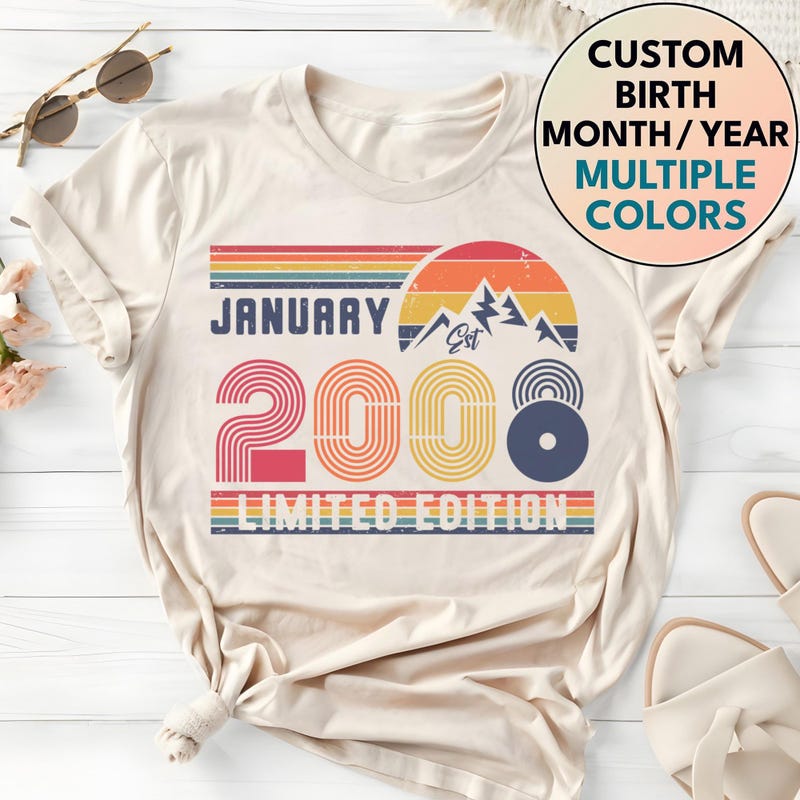 2008 Birthday T Shirt - Etsy