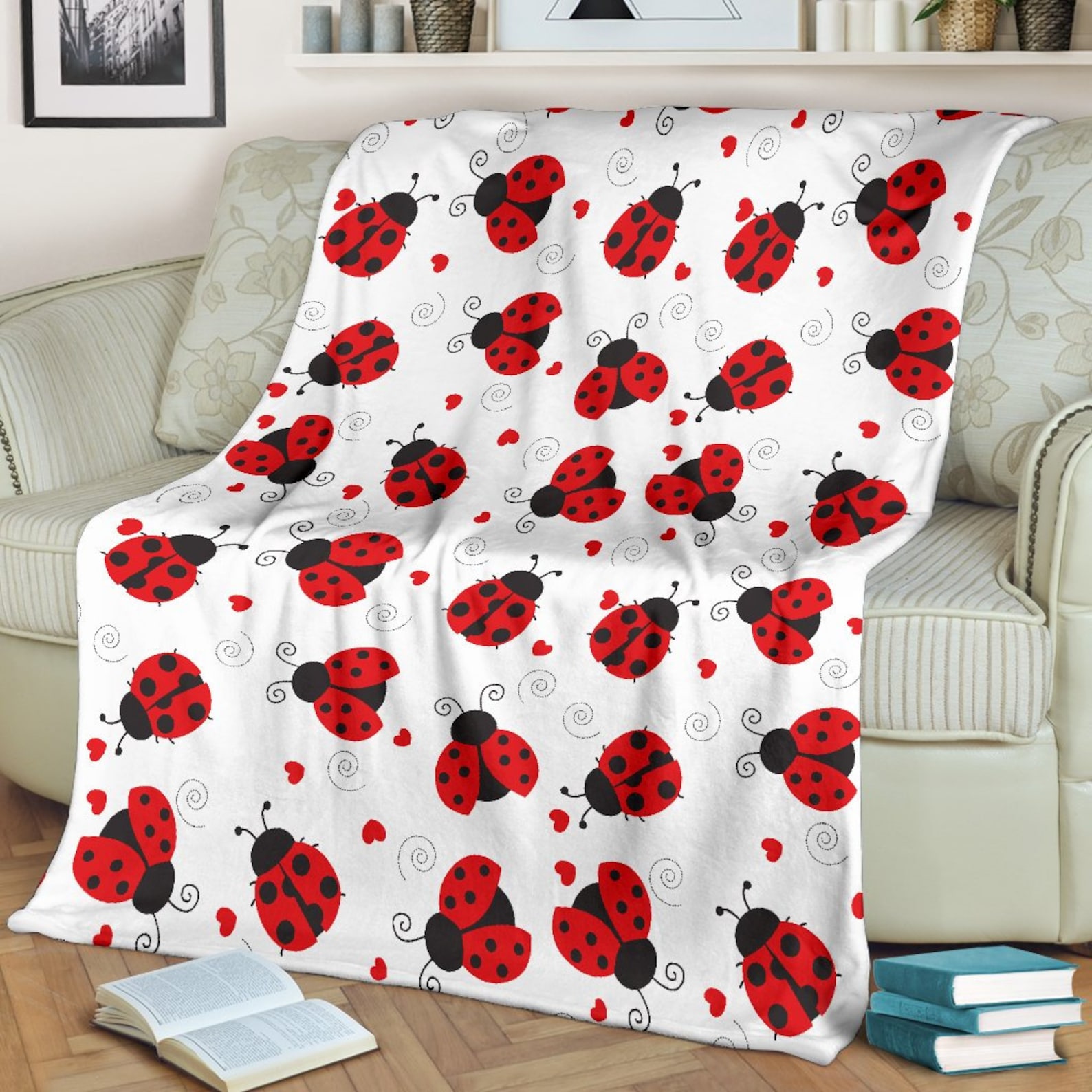 Ladybug Blanket for Ladybird Lovers, Custom Lady Bug Micro Fleece ...