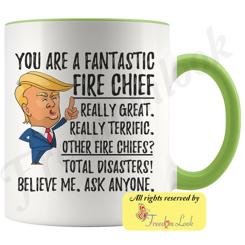 Funny Fire Chief Coffee Mug Trump Fire Chief Gifts Best Fire | Etsy