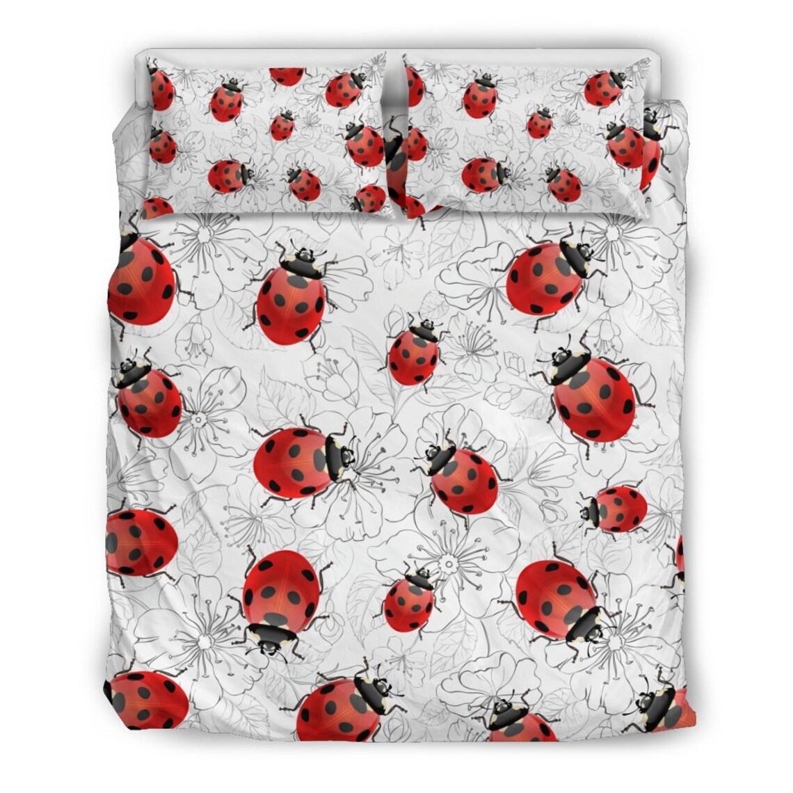 Realistic Ladybug Pattern Bedding Duvet Cover for Kids and - Etsy