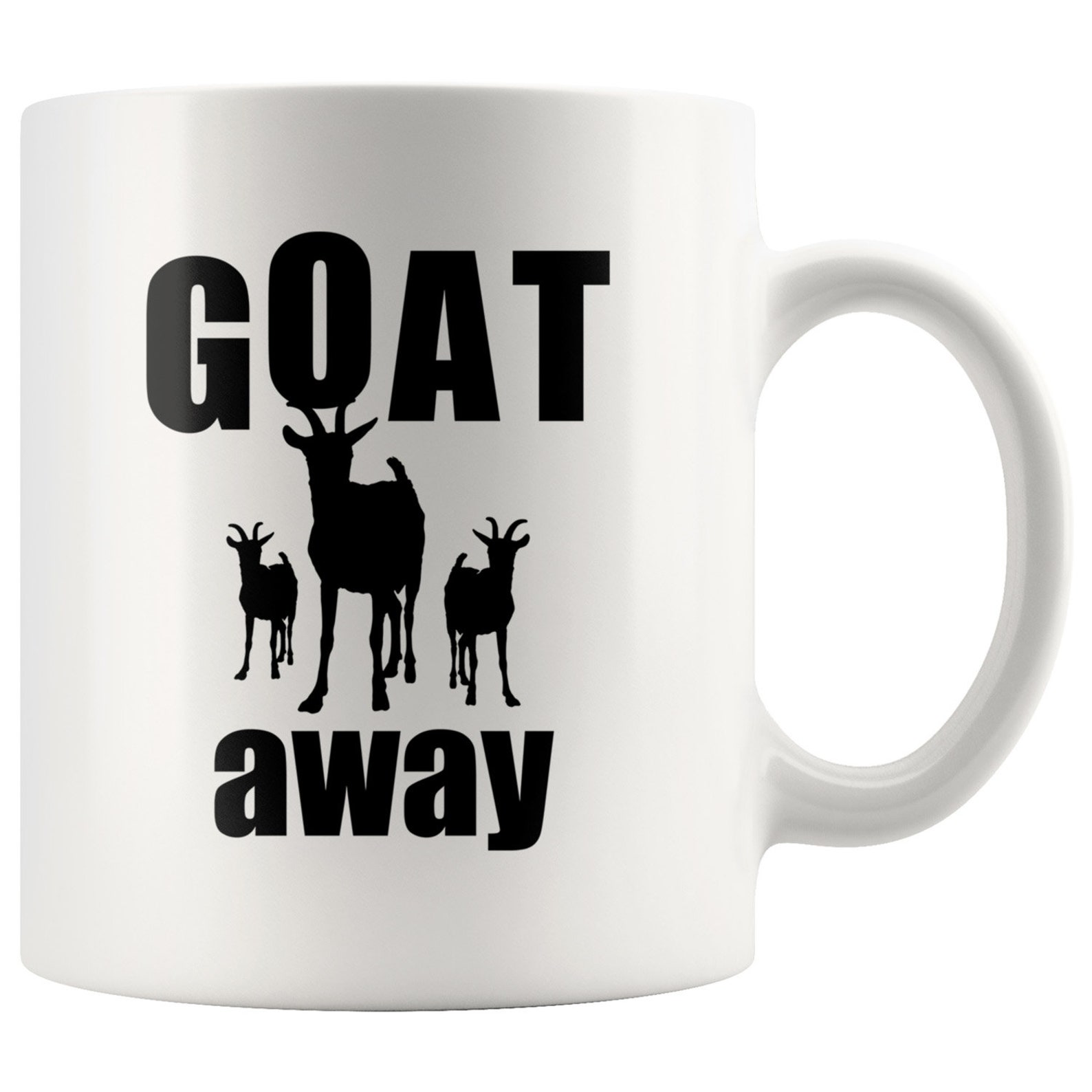 Goat Away Coffee Mug, Goat Lover Gift, Funny Cute Goats Silhouette, I ...