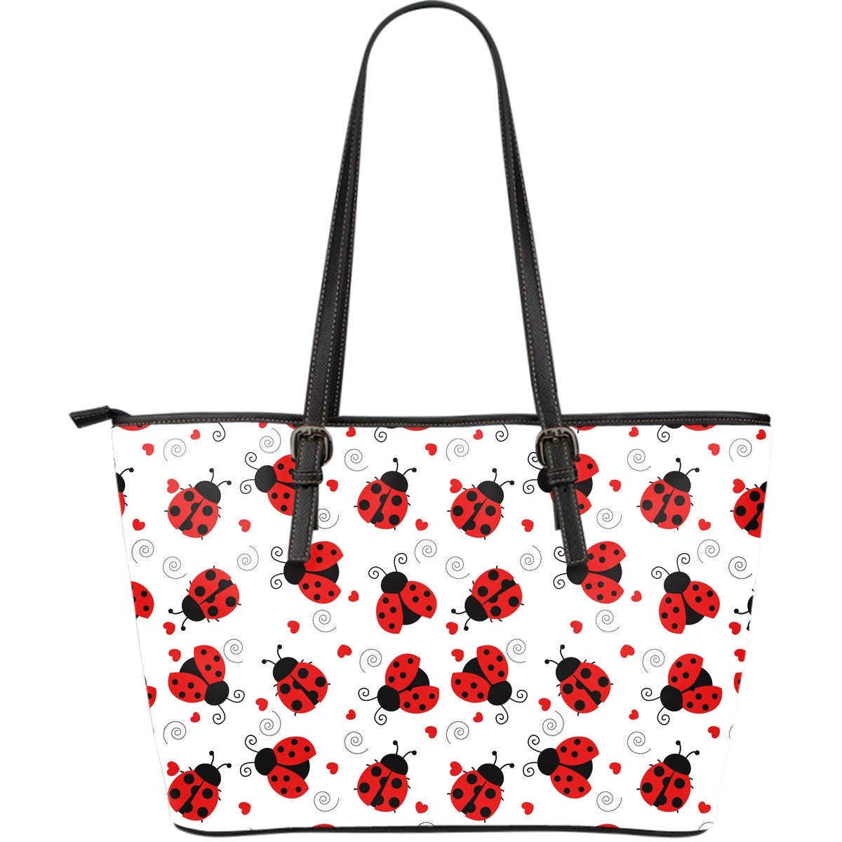 Personalized Ladybug Book Shopping PU Leather Tote Bag - Etsy
