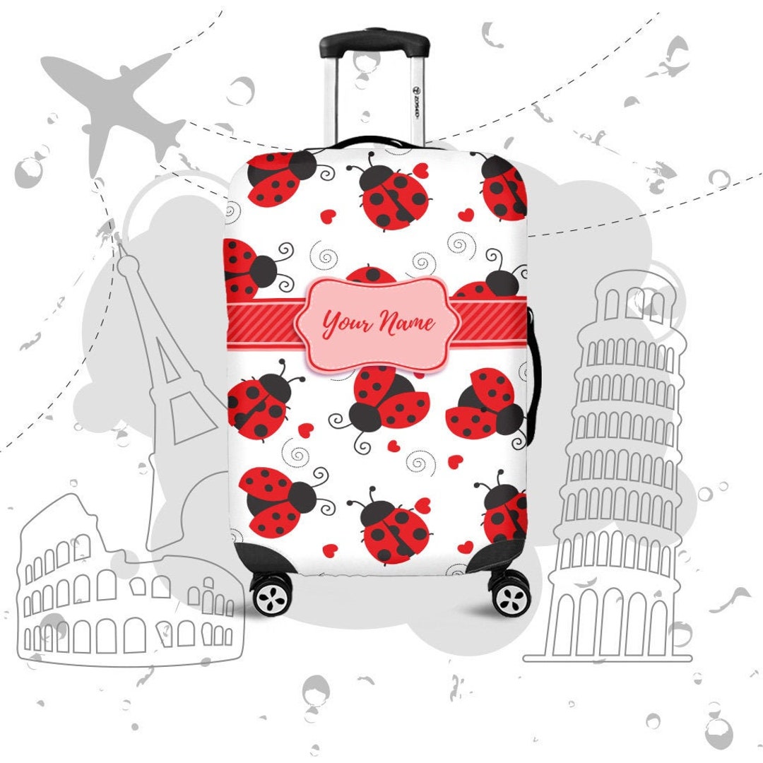 Personalized Ladybug Luggage Suitcase Cover, Ladybird Gift Item ...