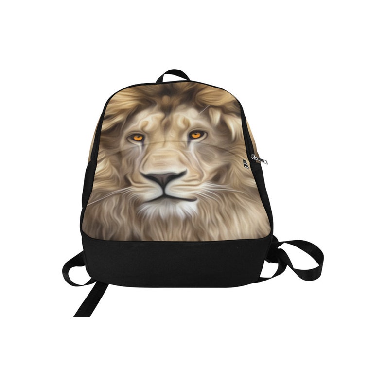 3D Effect Lion Head Backpack, Lion Lover Kid's Backpack, Lion Zipper ...