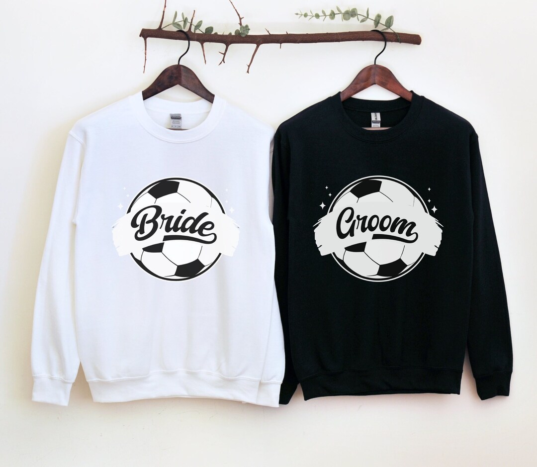 Soccer Player Bride & Groom Couple Matching Sweatshirt, Future Wife ...
