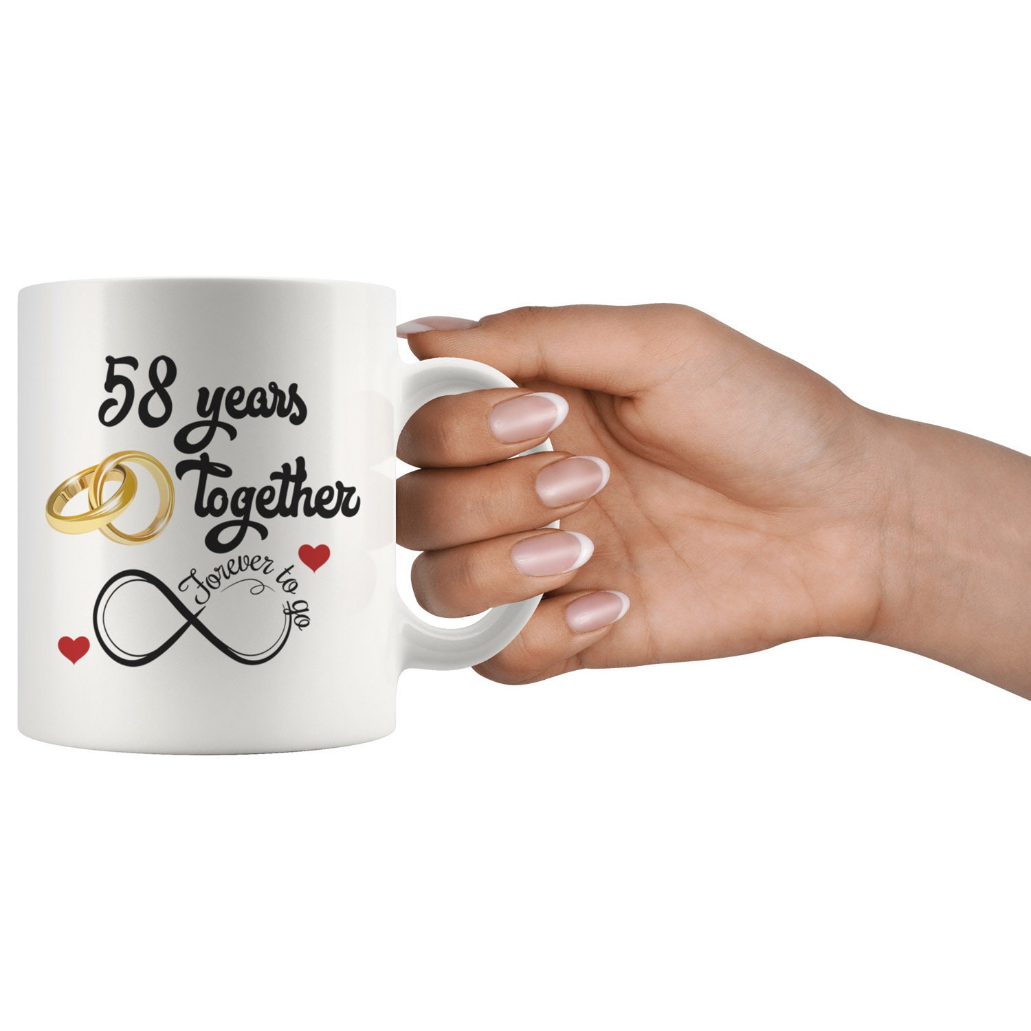 58th Wedding Anniversary Gift for Him and Her, Married for 58 Years ...