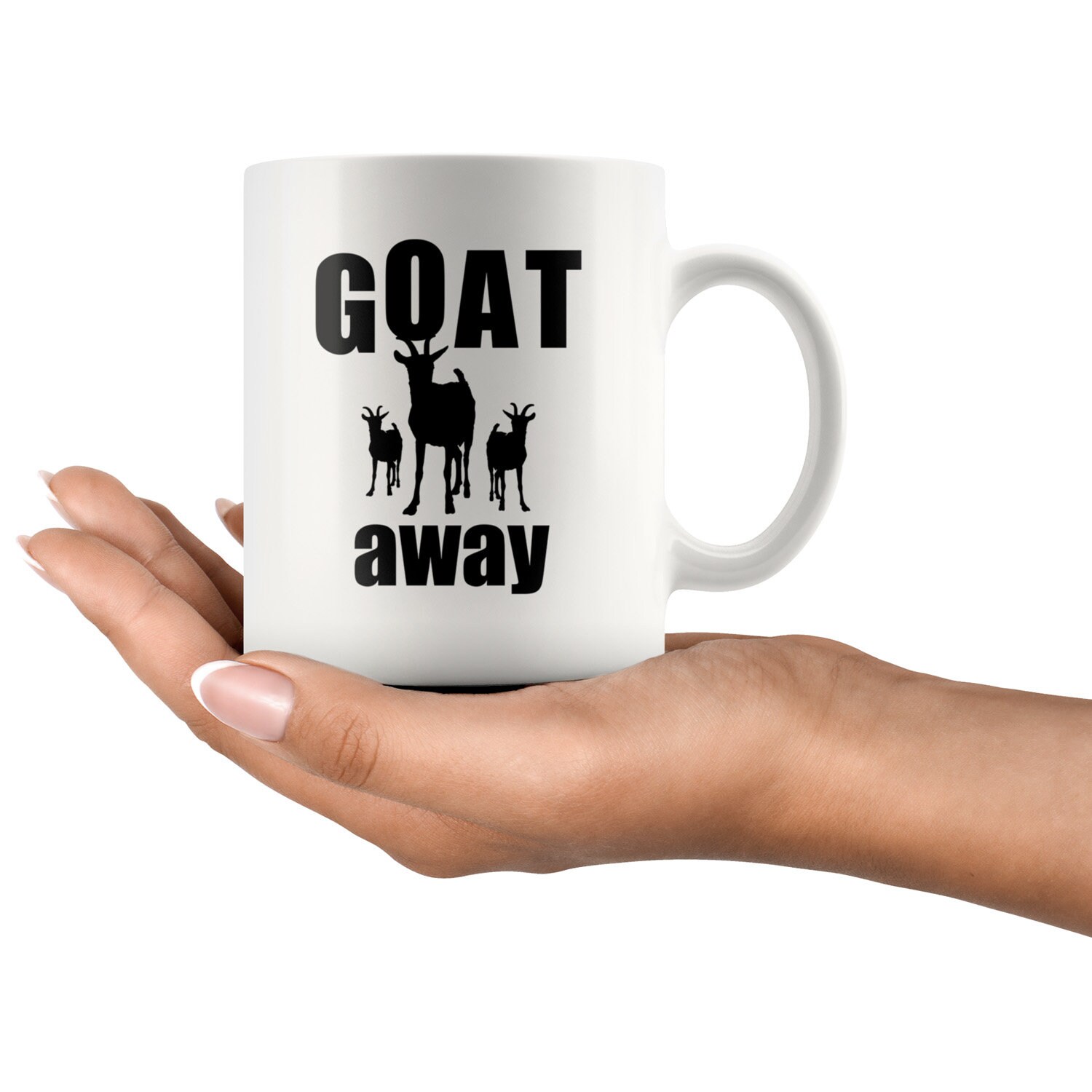 Goat Away Coffee Mug, Goat Lover Gift, Funny Cute Goats Silhouette, I ...