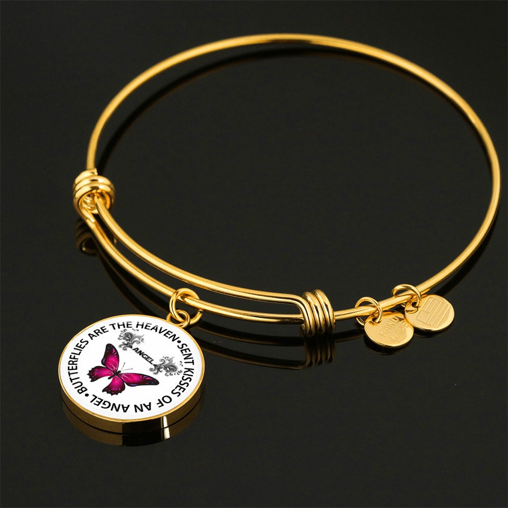 Gold and Silver Butterfly Bangle Popular Heaven Sent Kisses Angel ...