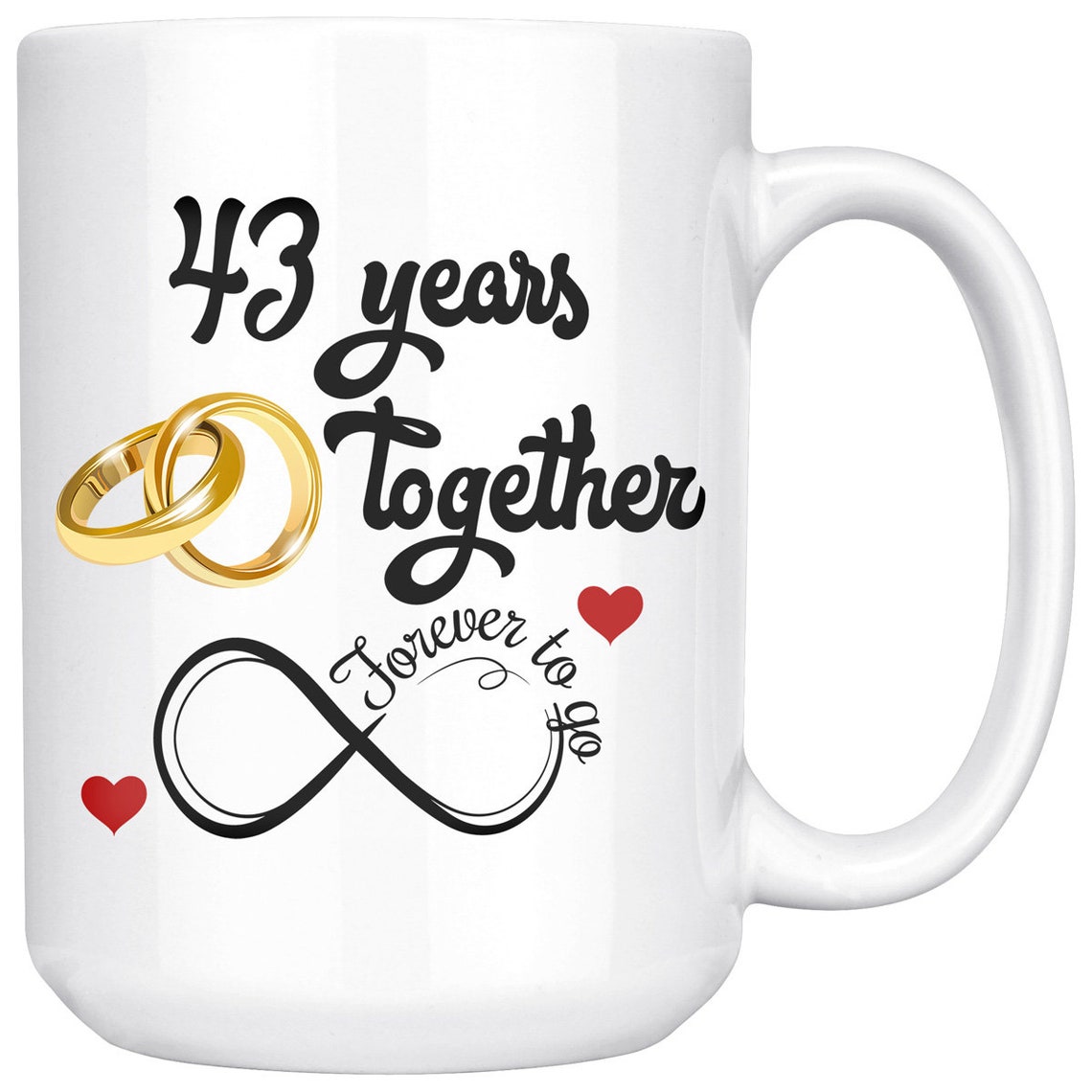 43rd Wedding Anniversary Gift for Him and Her Married for 43 - Etsy