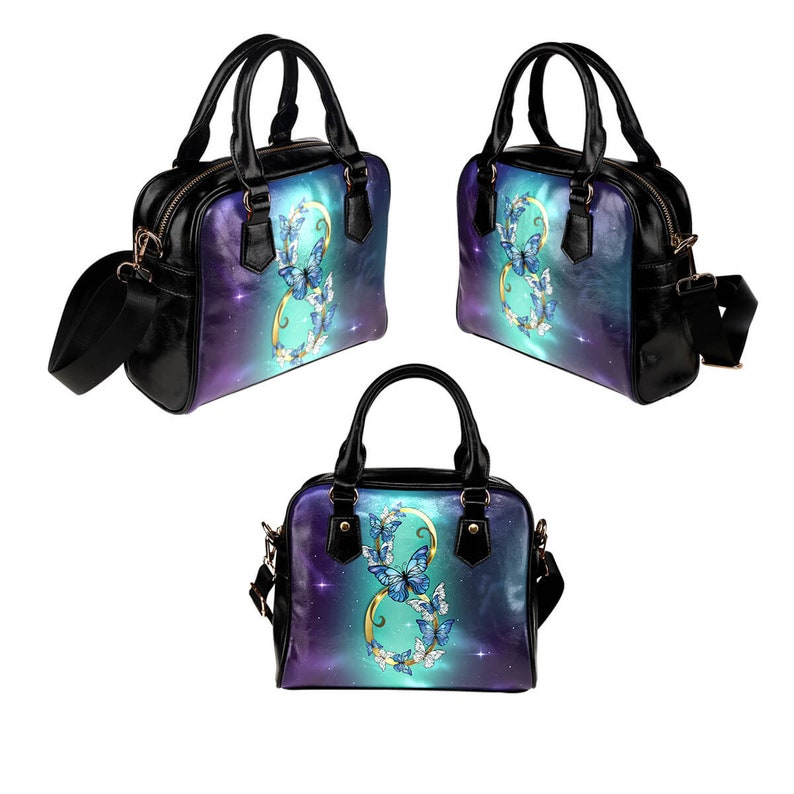 Small Infinity Butterfly Shoulder PU Leather Handbag for Special ...