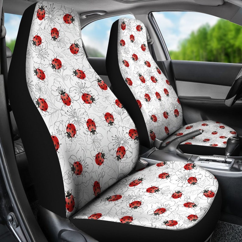 Ladybug Car Seat Covers, Ladybird Lover Front Car Cover Gift, Custom ...