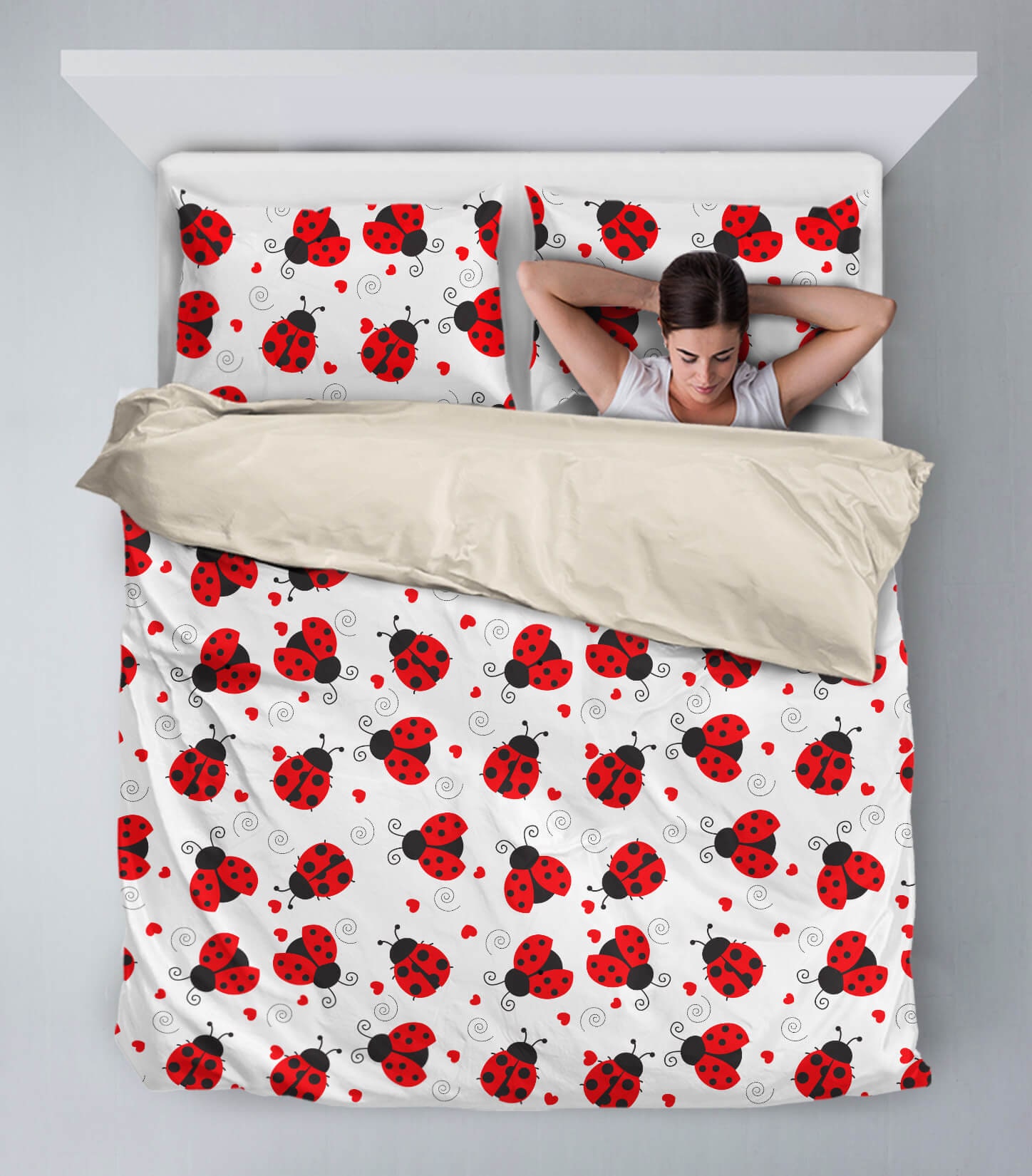 Ladybug Love Pattern Bedding Duvet Cover for Kids and Adults | Etsy