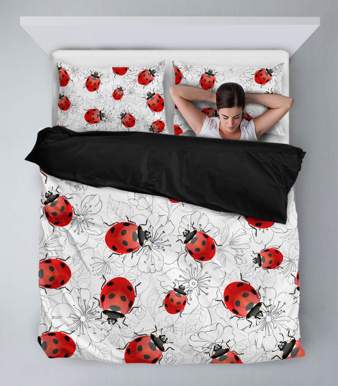 Realistic Ladybug Pattern Bedding Duvet Cover for Kids and - Etsy